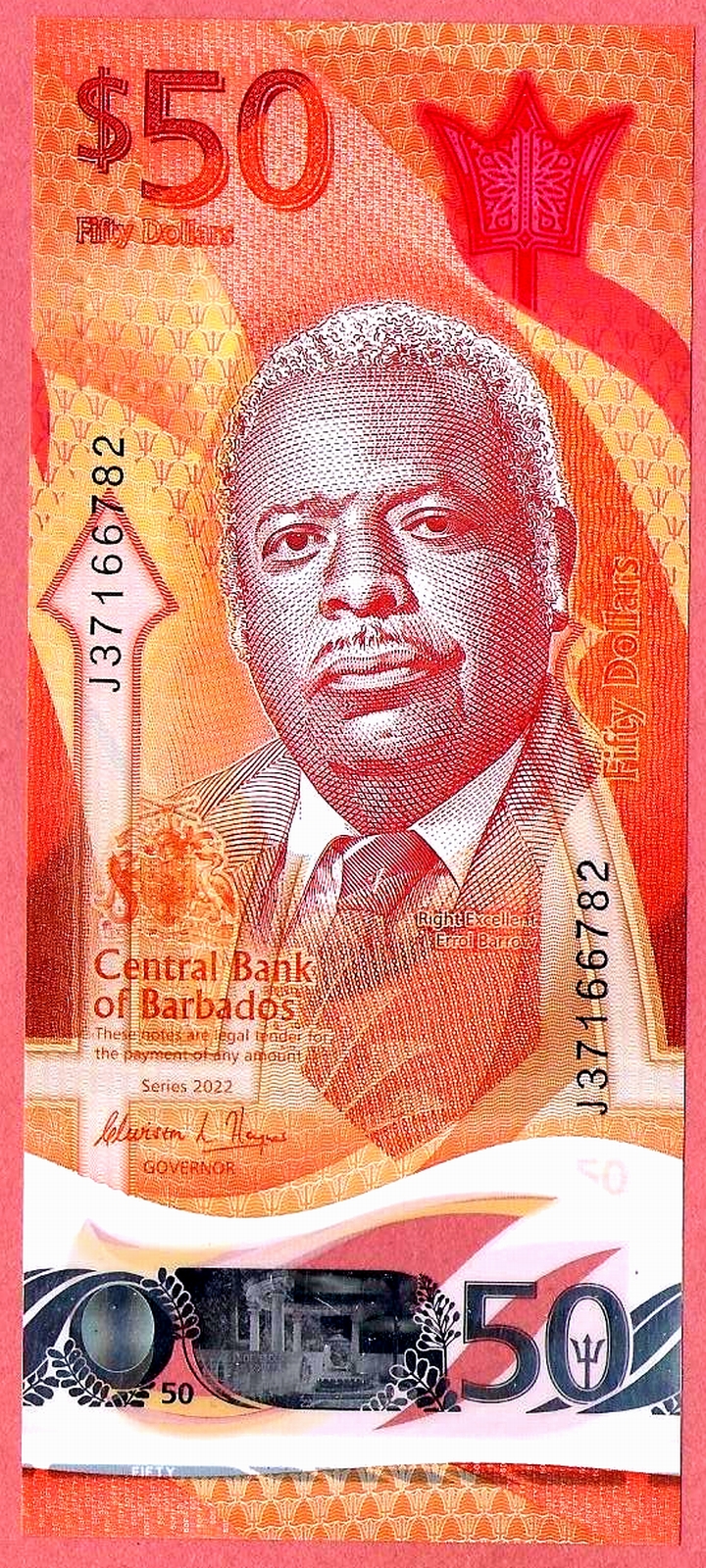 BARBADOS - $50 2022 Polymer UNC - trakyakoleksiyon.com