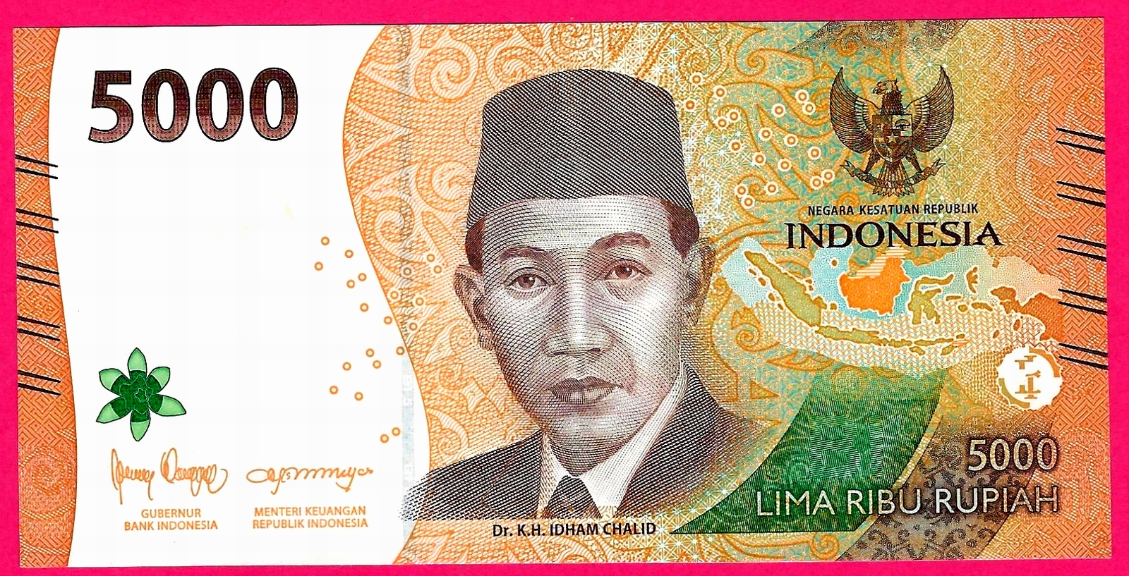 Indonesia 5000 Rupiah P New 2022 UNC New Design - trakyakoleksiyon.com