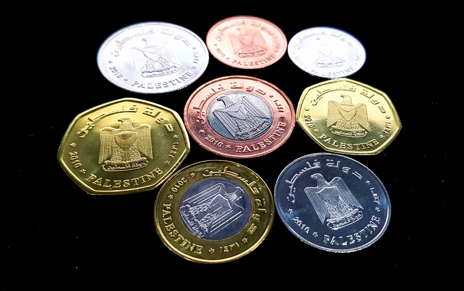 Palestine coins set of 8 pieces birds and animal 2010 UNC ...