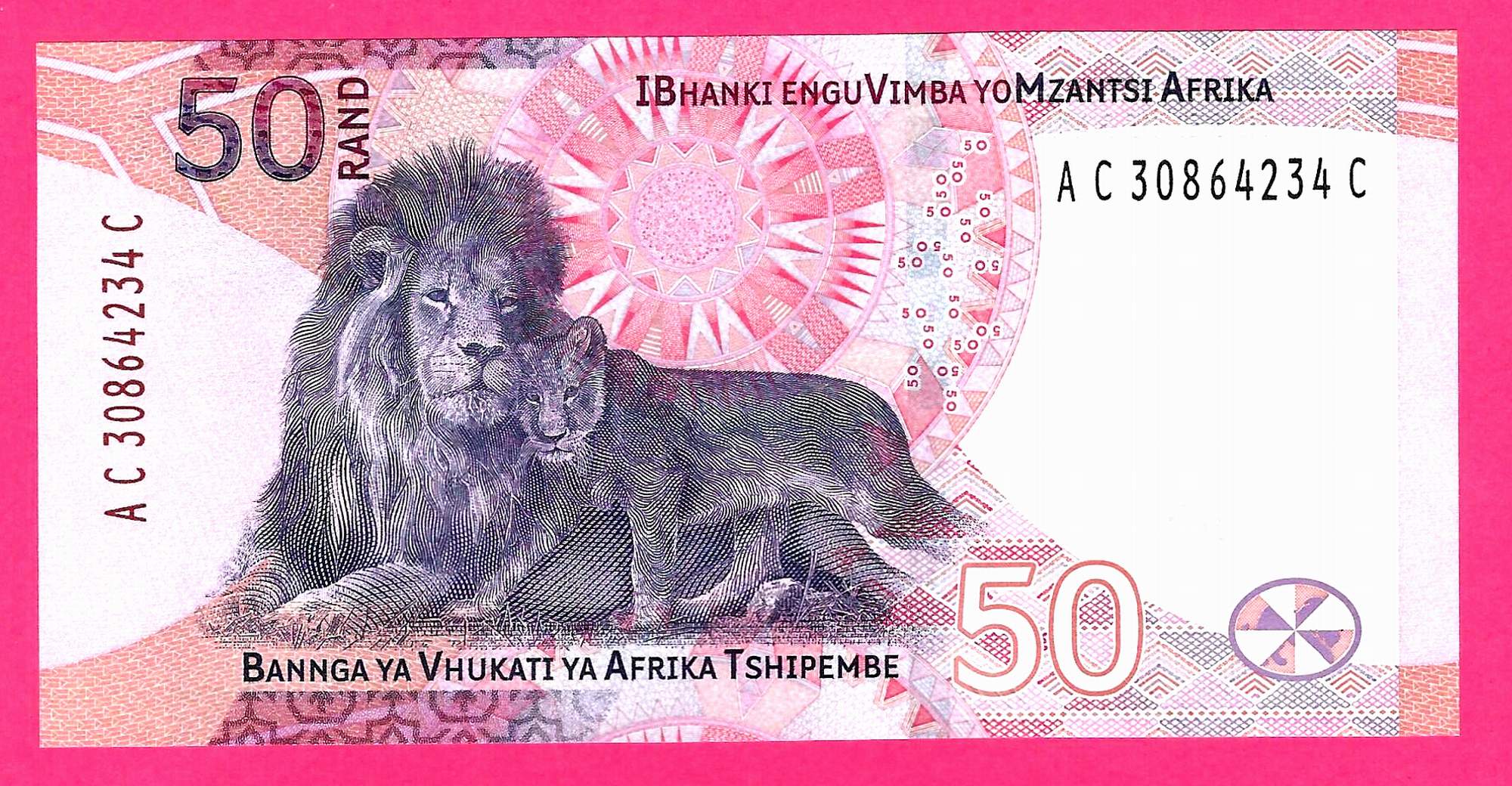 South Africa P150 Mandela 50 Rand 2023 UNC (TK 18 440 ...